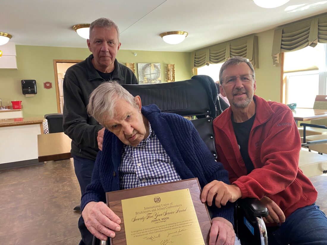 Bricklayers honor Wood | News, Sports, Jobs - The Mining Journal